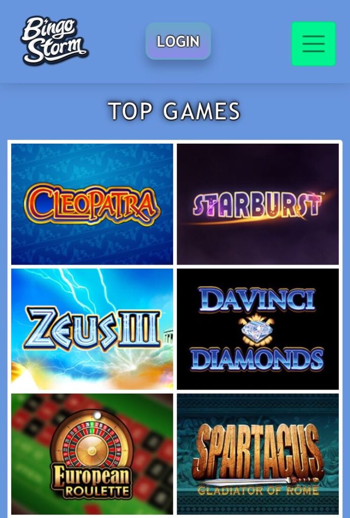 Bingo Storm Review | Deposit £10, Get 10 Free Spins